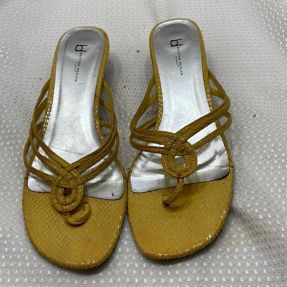 Boston Design Studio | Shoes | Boston Design Studio Yellow Thong ...